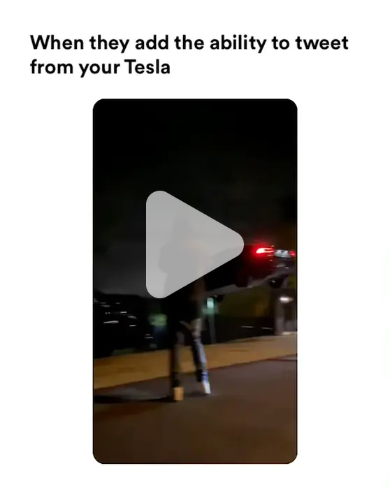 When add the ability to tweet from your Tesla they video meme - Piñata ...