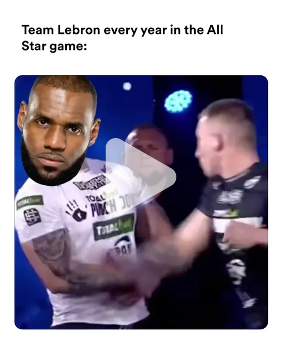 Team Lebron every year in the All Star game: video meme - Piñata Farms ...