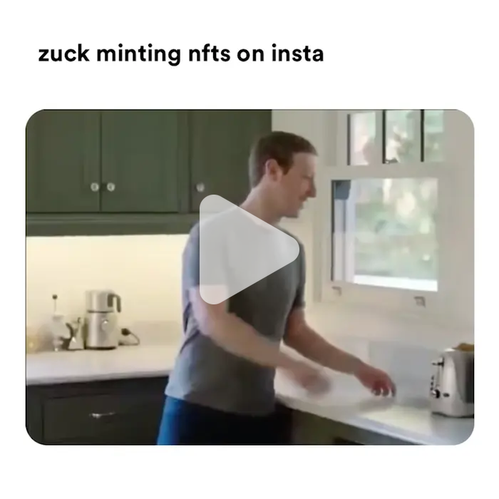 zuck minting nfts on insta video meme - Piñata Farms - The best meme ...