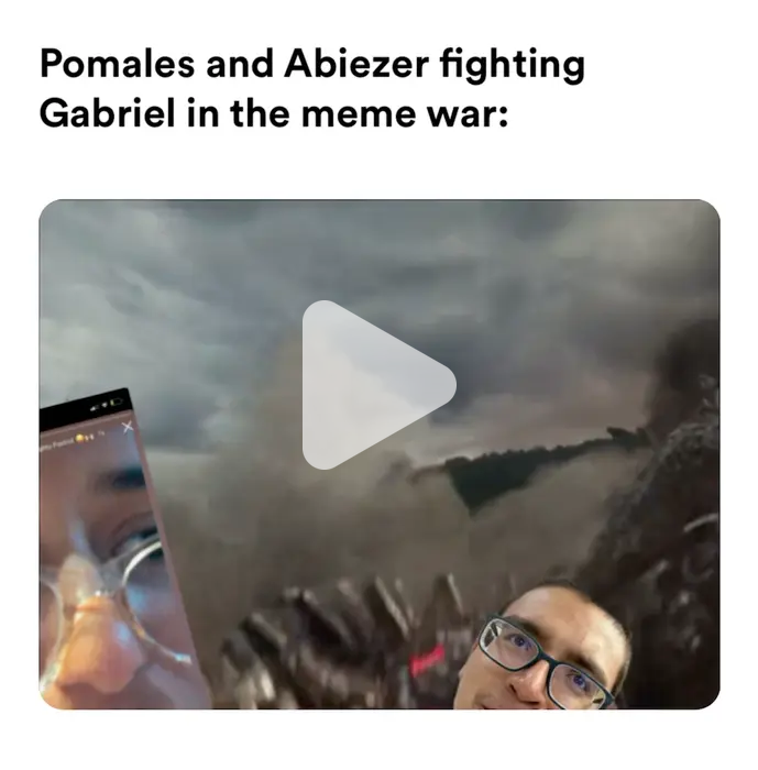 Pomales and Abiezer fighting Gabriel in the meme war: video meme ...