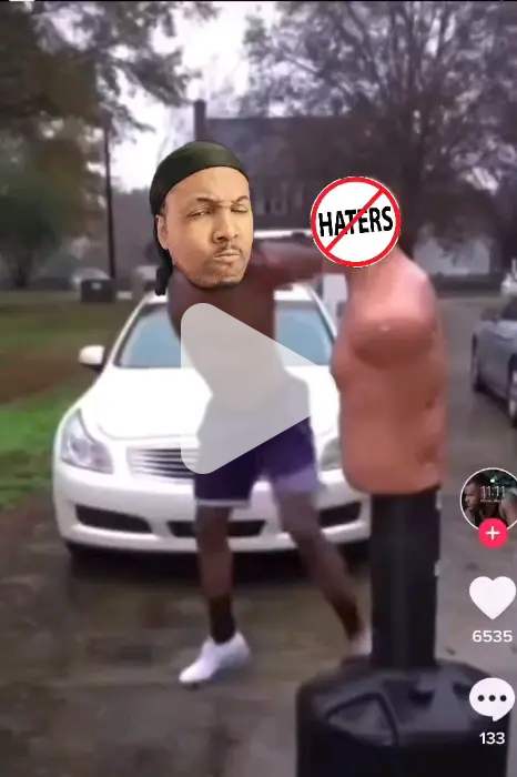 when a hater keep hating 🤣🫠😂💥💥🤕💫 video meme - Piñata Farms - The best ...