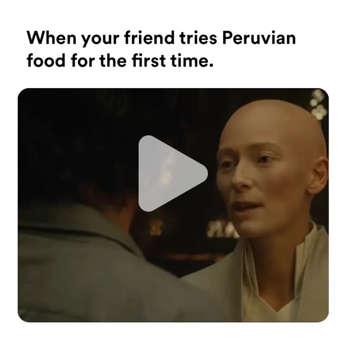 When your friend tries Peruvian food for the first time. video meme ...