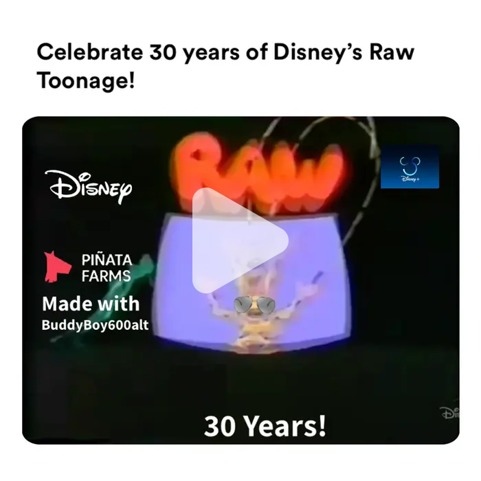 Celebrate 30 years of Disney's Raw Toonagel video meme - Piñata Farms ...