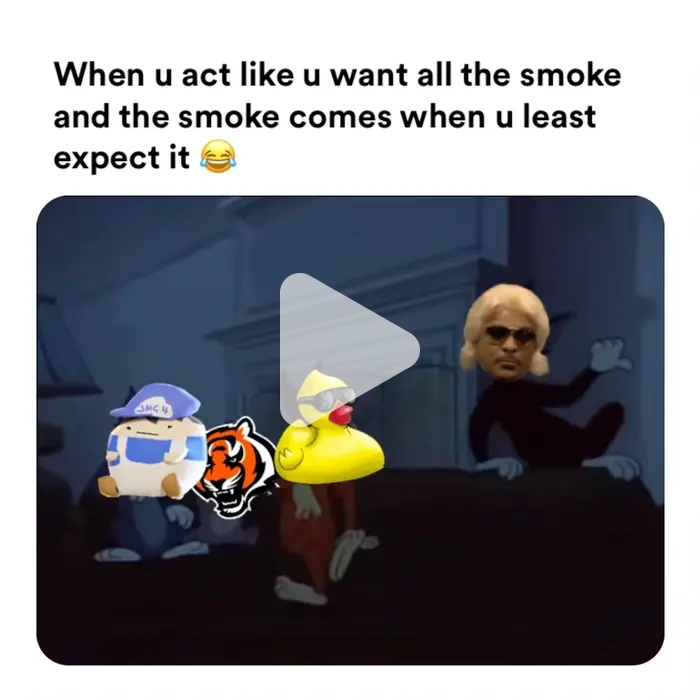 When u act like U want all the smoke and the smoke comes when u least ...