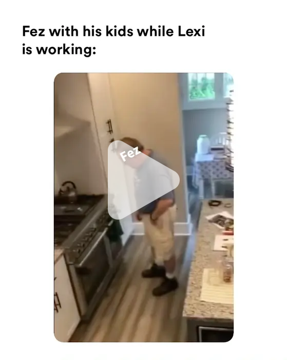 Fez with his kids while Lexi is working: video meme - Piñata Farms ...
