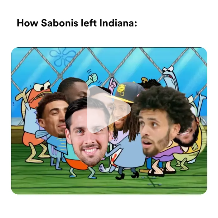 How Sabonis left Indiana: video meme - Piñata Farms - The best meme ...