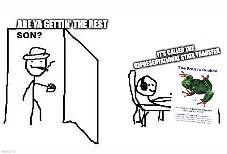 ARE YA GETTIN' THE REST; IT'S CALLED THE REPRESENTATIONAL STATE ...