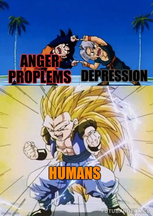 DEPRESSION; ANGER PROPLEMS; HUMANS meme - Piñata Farms - The best meme ...