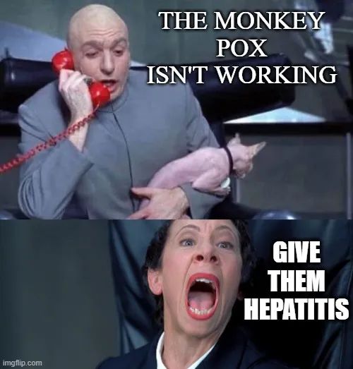 THE MONKEY POX ISN'T WORKING; GIVE THEM HEPATITIS meme - Piñata Farms ...