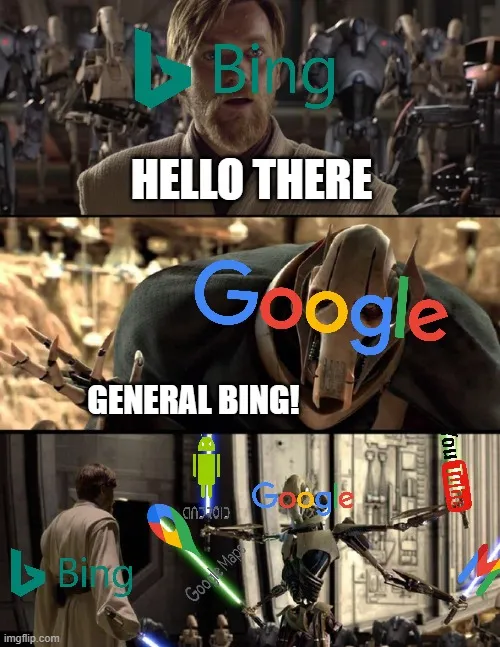 HELLO THERE; GENERAL BING! meme - Piñata Farms - The best meme ...