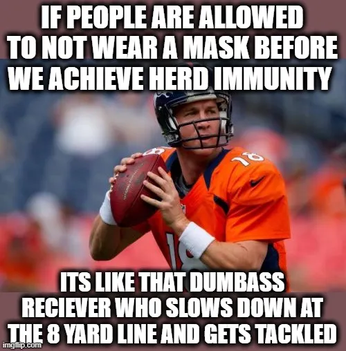 IF PEOPLE ARE ALLOWED TO NOT WEAR A MASK BEFORE WE ACHIEVE HERD ...