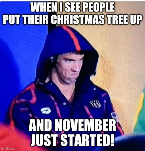 WHEN I SEE PEOPLE PUT THEIR CHRISTMAS TREE UP; AND NOVEMBER JUST ...
