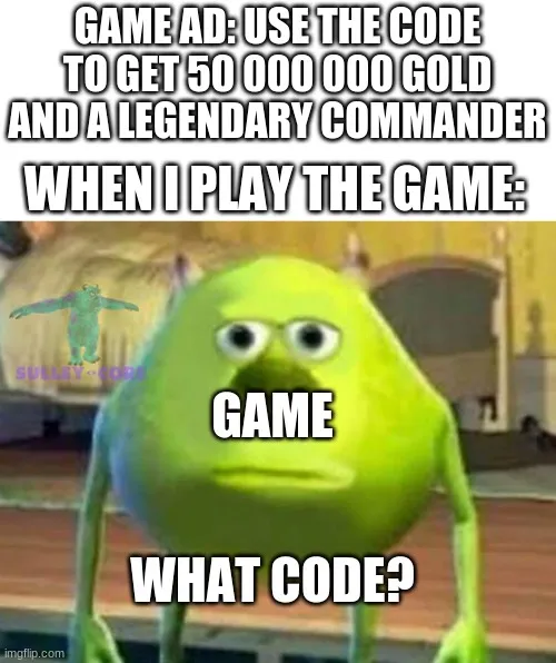 GAME AD: USE THE CODE TO GET 50 000 000 GOLD AND A LEGENDARY COMMANDER ...