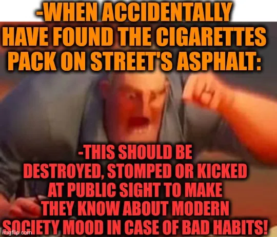 -WHEN ACCIDENTALLY HAVE FOUND THE CIGARETTES PACK ON STREET'S ASPHALT ...