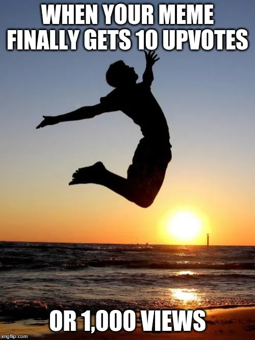 WHEN YOUR MEME FINALLY GETS 10 UPVOTES; OR 1,000 VIEWS meme - Piñata ...