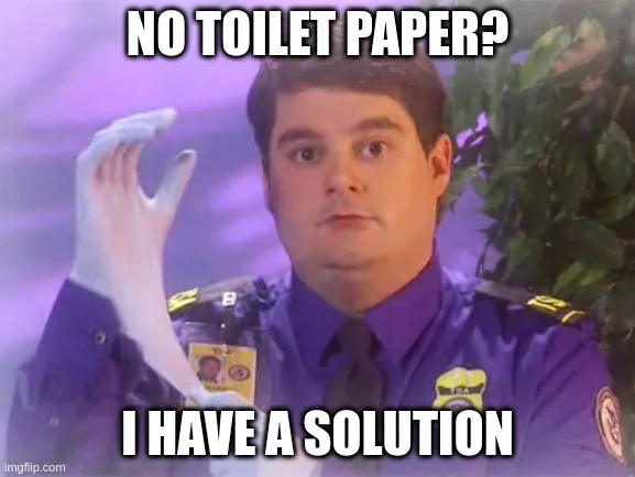 NO TOILET PAPER? I HAVE A SOLUTION meme - Piñata Farms - The best meme ...