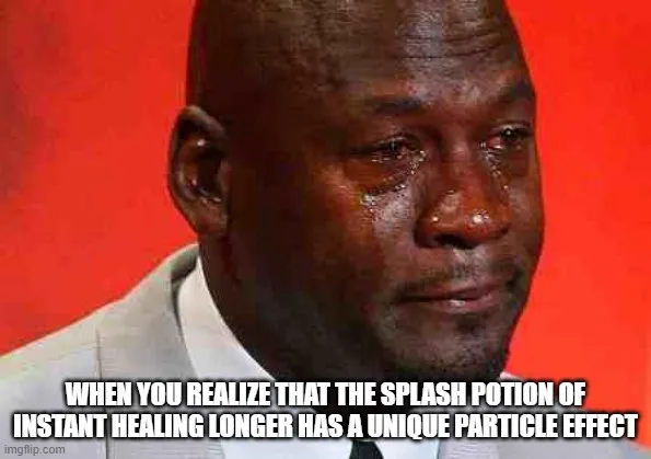 WHEN YOU REALIZE THAT THE SPLASH POTION OF INSTANT HEALING LONGER HAS A ...