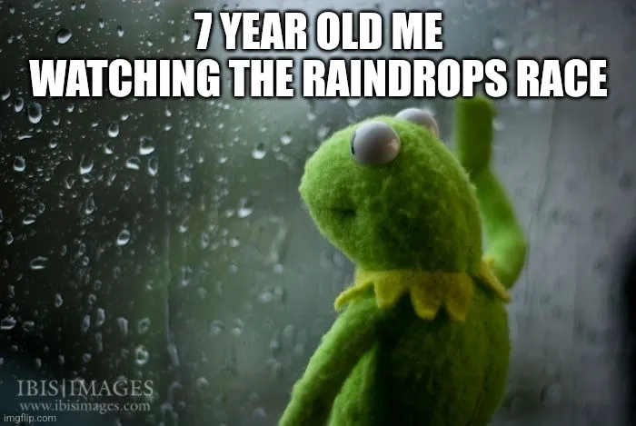 7 YEAR OLD ME WATCHING THE RAINDROPS RACE meme - Piñata Farms - The ...