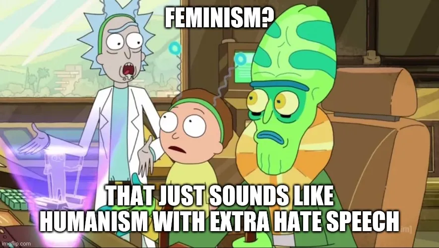 FEMINISM? THAT JUST SOUNDS LIKE HUMANISM WITH EXTRA HATE SPEECH meme ...