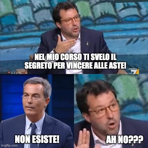 NEL MIO CORSO TI SVELO IL SEGRETO PER VINCERE ALLE ASTE! NON ESISTE! AH ...