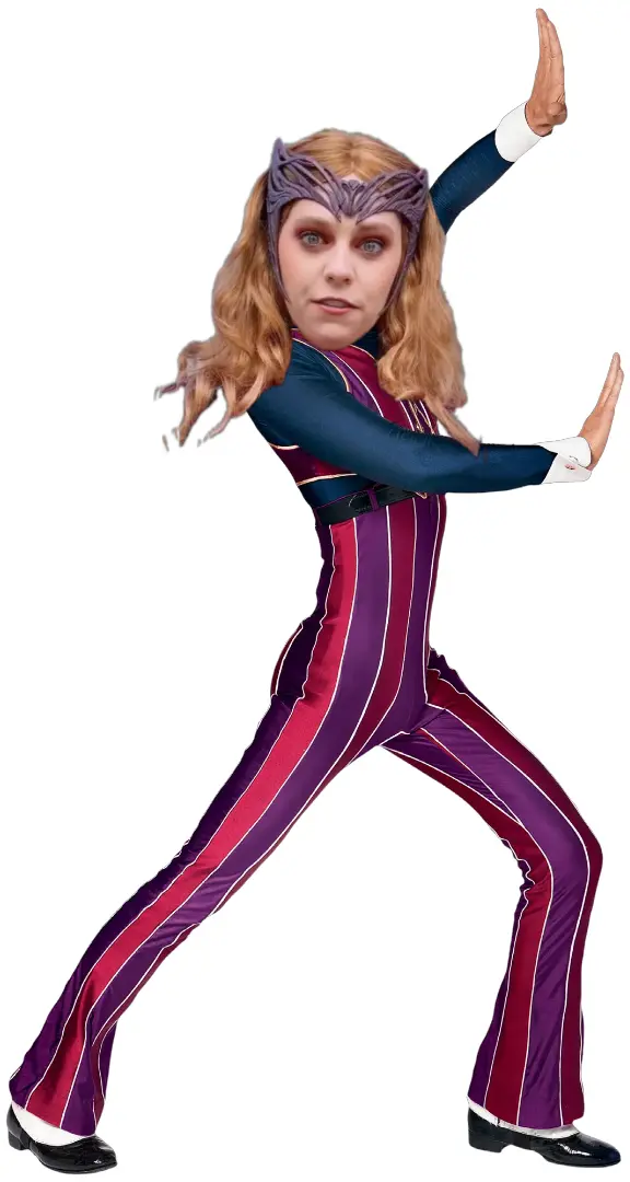 Scarlet witch holding the wall #lazytown #marvel #disney #scarletwitch ...