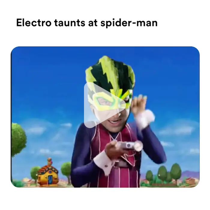 Electro taunts at spider-man video meme - Piñata Farms - The best meme ...