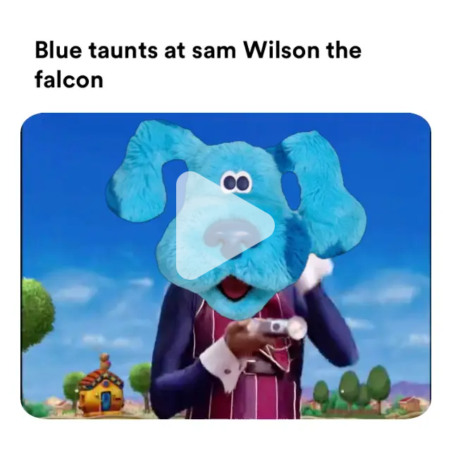 Blue taunts at sam Wilson the falcon video meme - Piñata Farms - The ...
