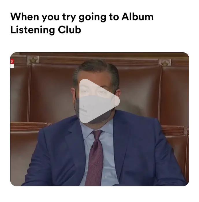 When you try going to Album Listening Club video meme - Piñata Farms ...