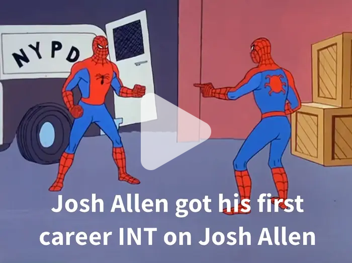 Y’all see Josh Allen threw an interception to Josh Allen today? 😂 #nfl ...