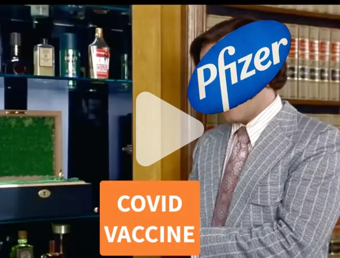 Pfizer after hearing the Moderna vaccine is 95% effective video meme ...