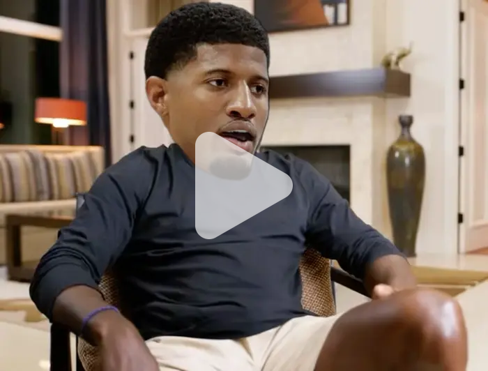 Paul George seeing people call Porzingis “playoff p” video meme ...