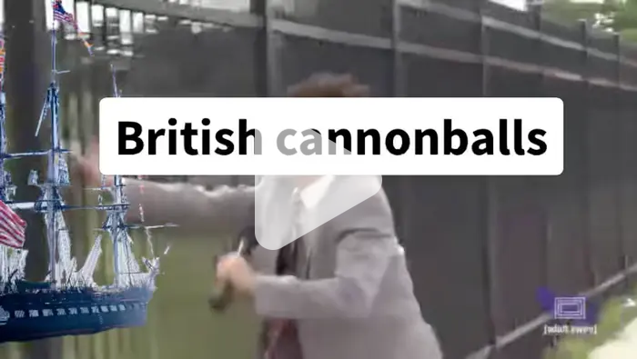 Cannonballs do nothing nothing to the USS Constitution. video meme ...