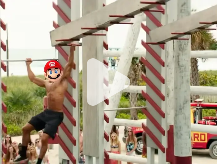 Mario is proud to be a Baywatch video meme - Piñata Farms - The best ...