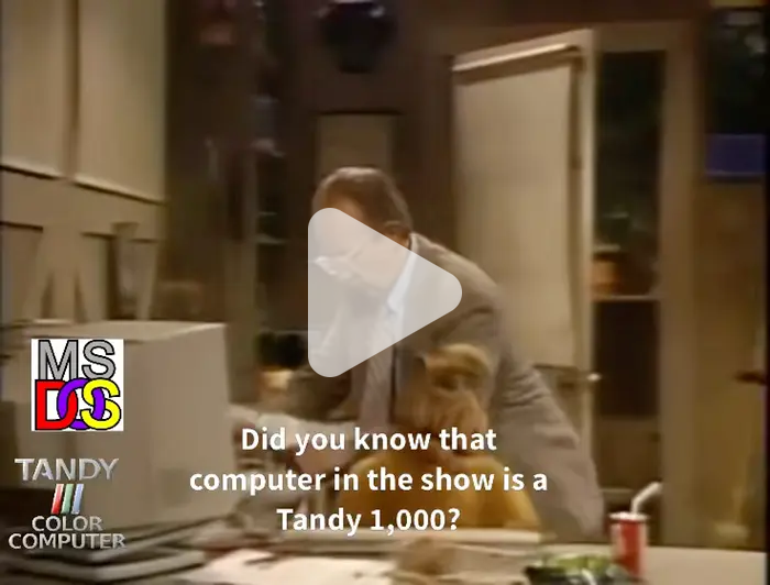 The computer used in Alf is a Tandy. video meme - Piñata Farms - The ...